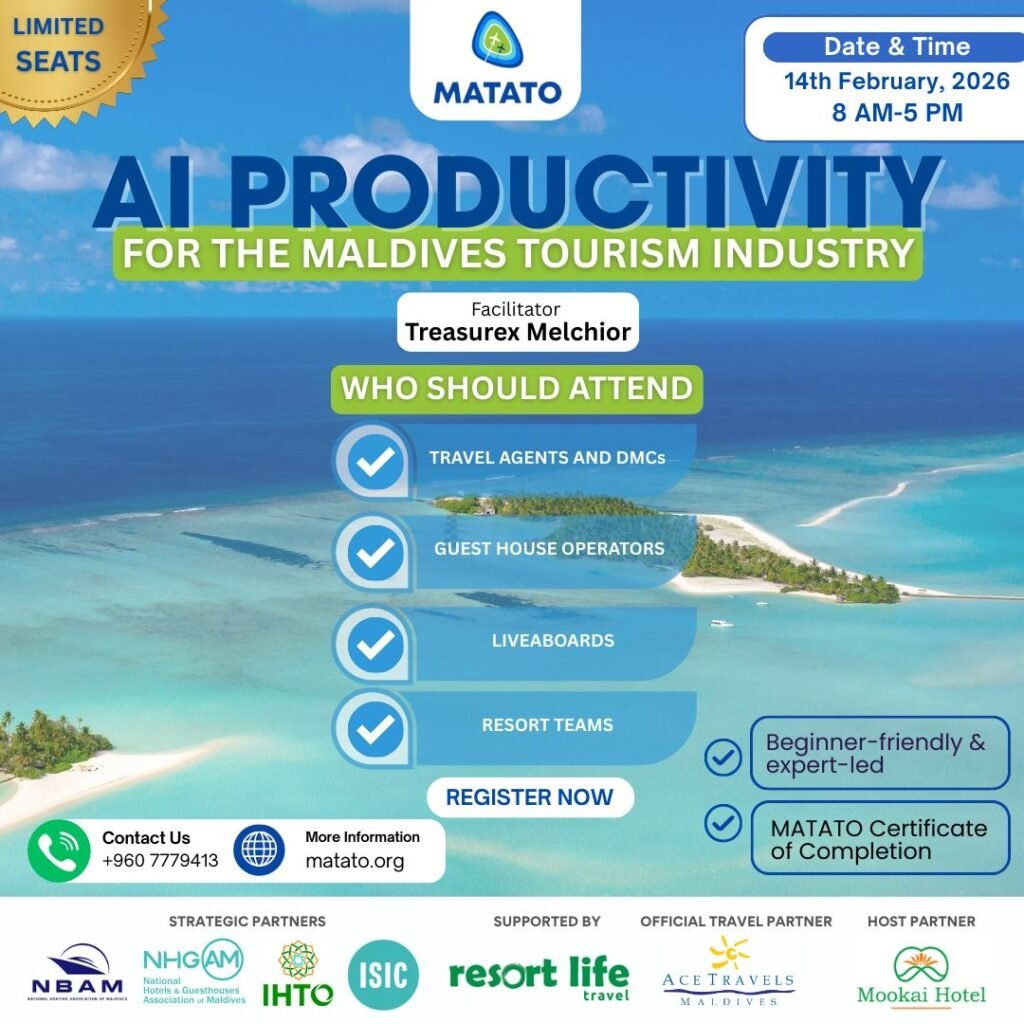 MATATO launches AI productivity workshop to strengthen Maldives tourism ...